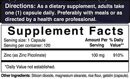 Zinc capsules for overall vitality
