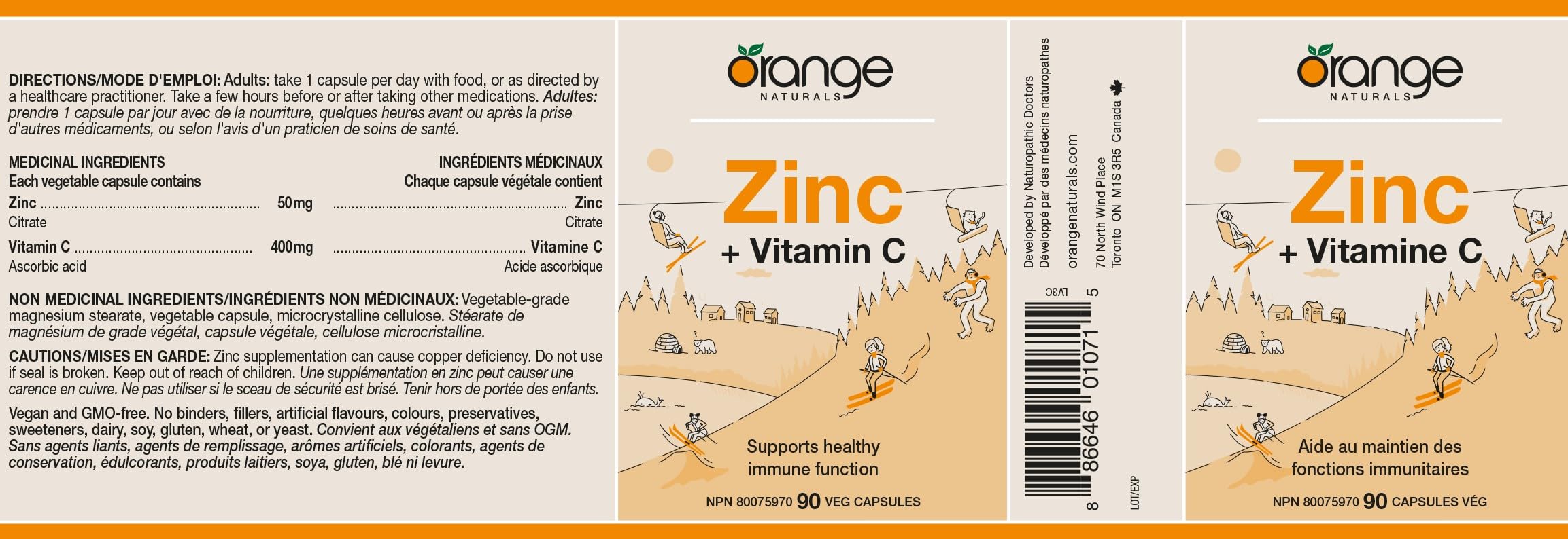 Zinc capsules for overall wellness