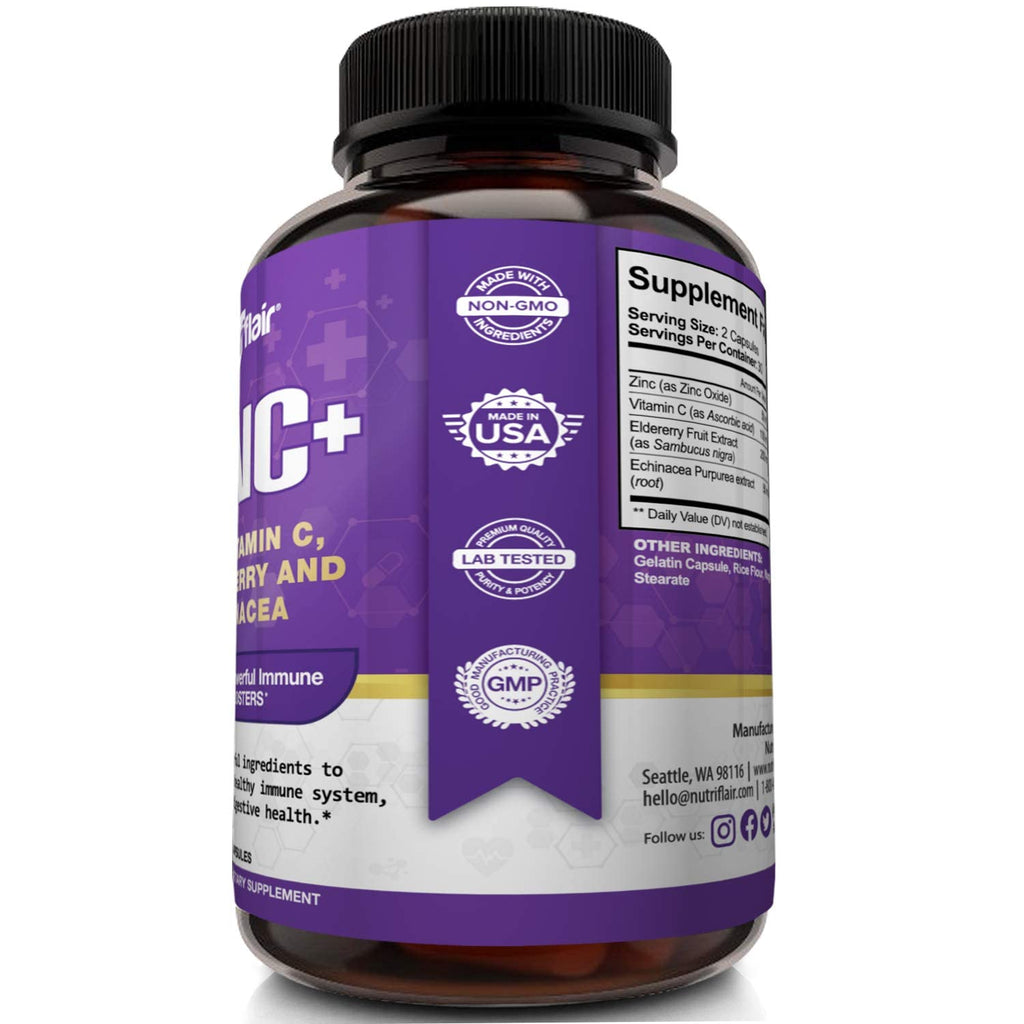 Zinc capsules for skin and hair support