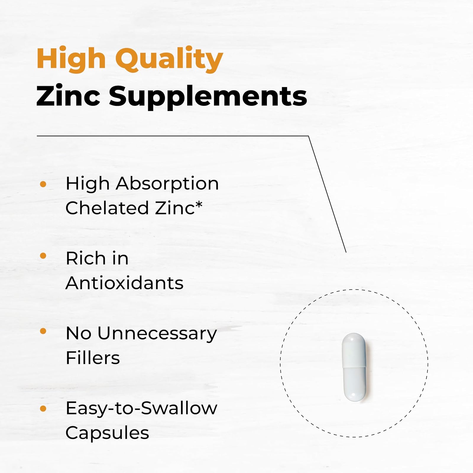 Zinc capsules for skin health
