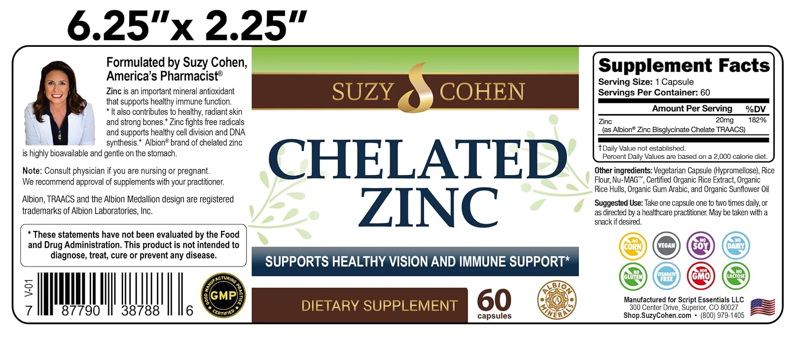 Zinc capsules to support metabolism