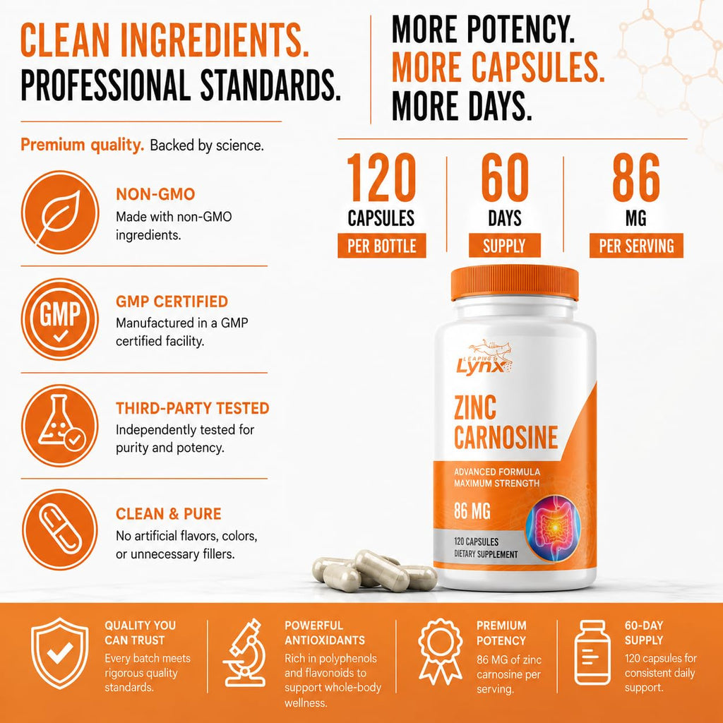Zinc Carnosine capsules for gut health