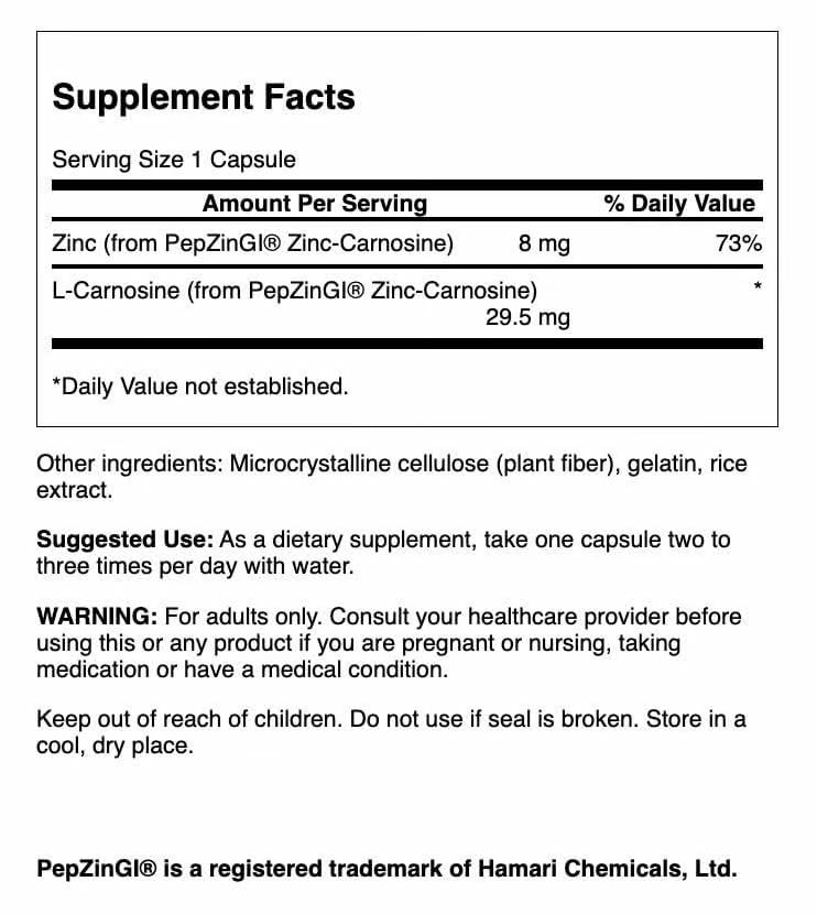 Zinc Carnosine for digestive support