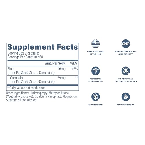 Zinc carnosine for gut health