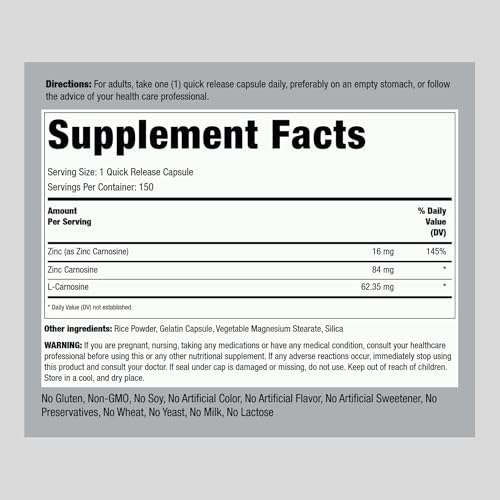 Zinc carnosine for immune support