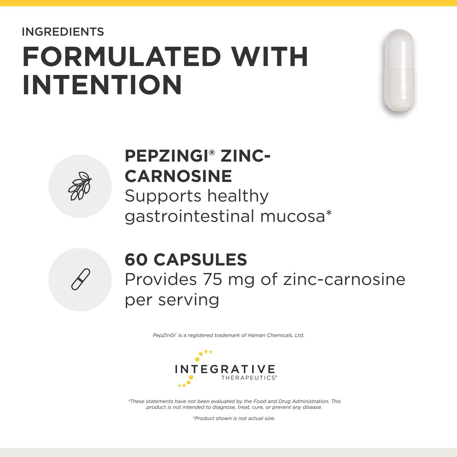 Zinc-carnosine supplement for gut health