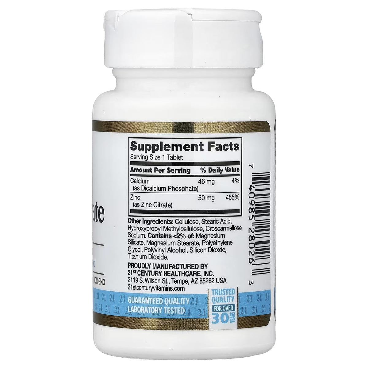 Zinc Citrate 50 mg for daily wellness