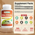 Zinc citrate for immune support