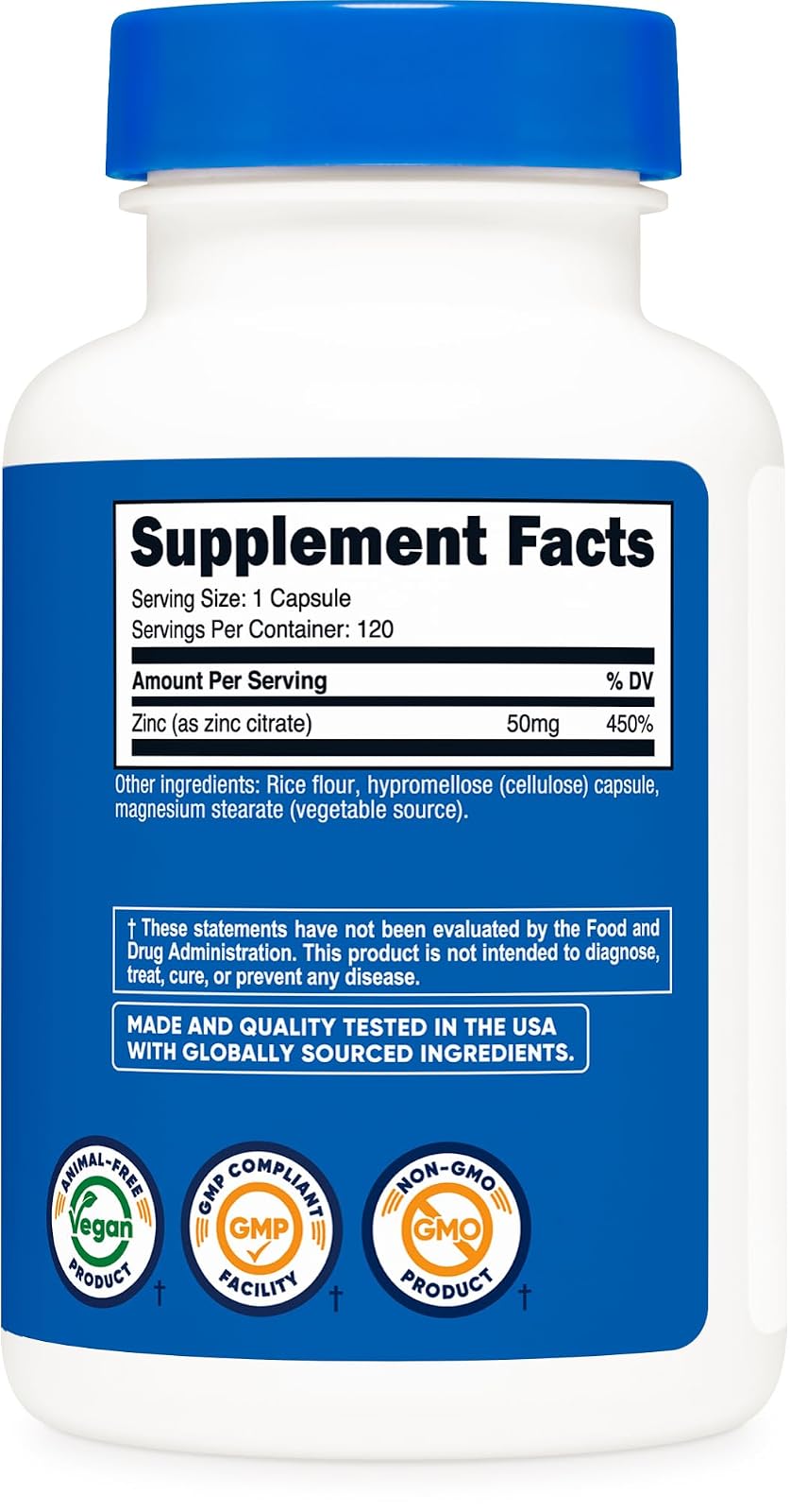 Zinc citrate for overall wellness