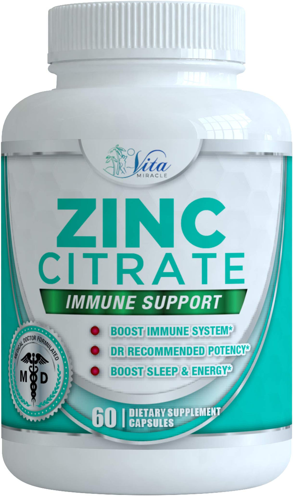 Zinc citrate supplement for immunity