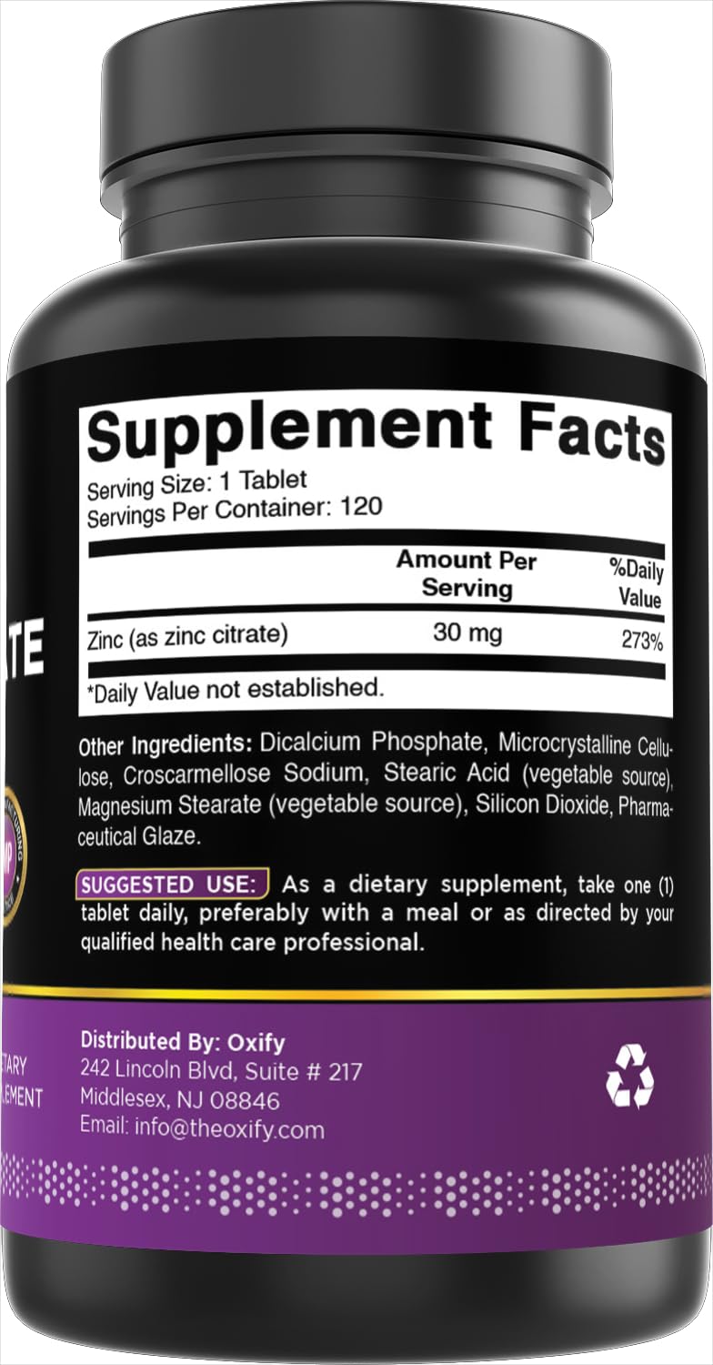 Zinc Citrate tablets for immune support