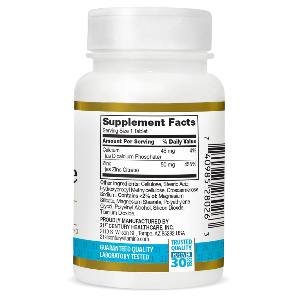 Zinc citrate tablets for optimal nutrition