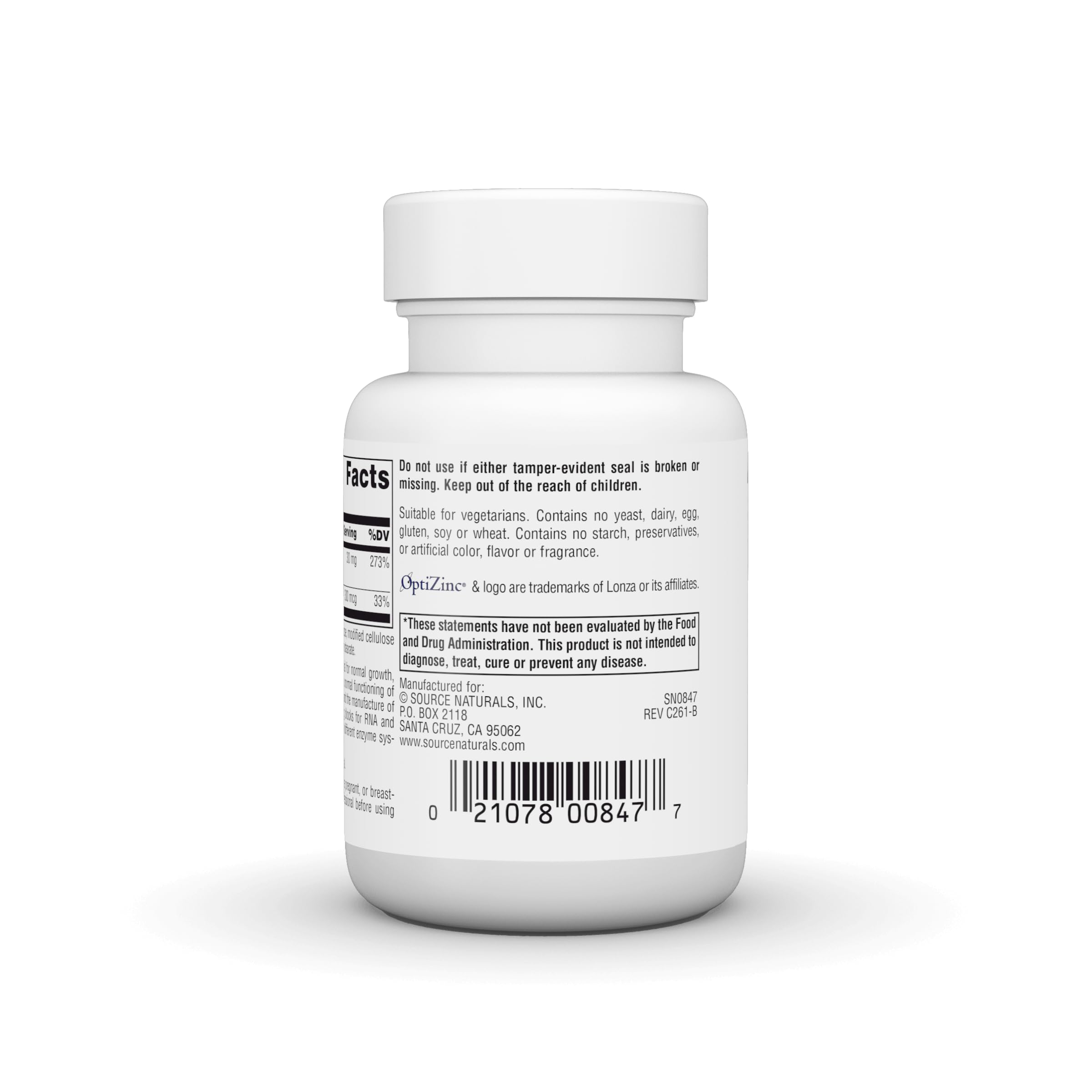 Zinc complex for overall vitality