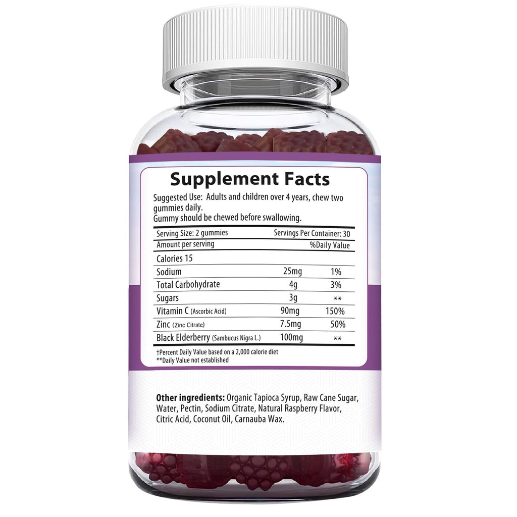 zinc enriched elderberry gummies for wellness