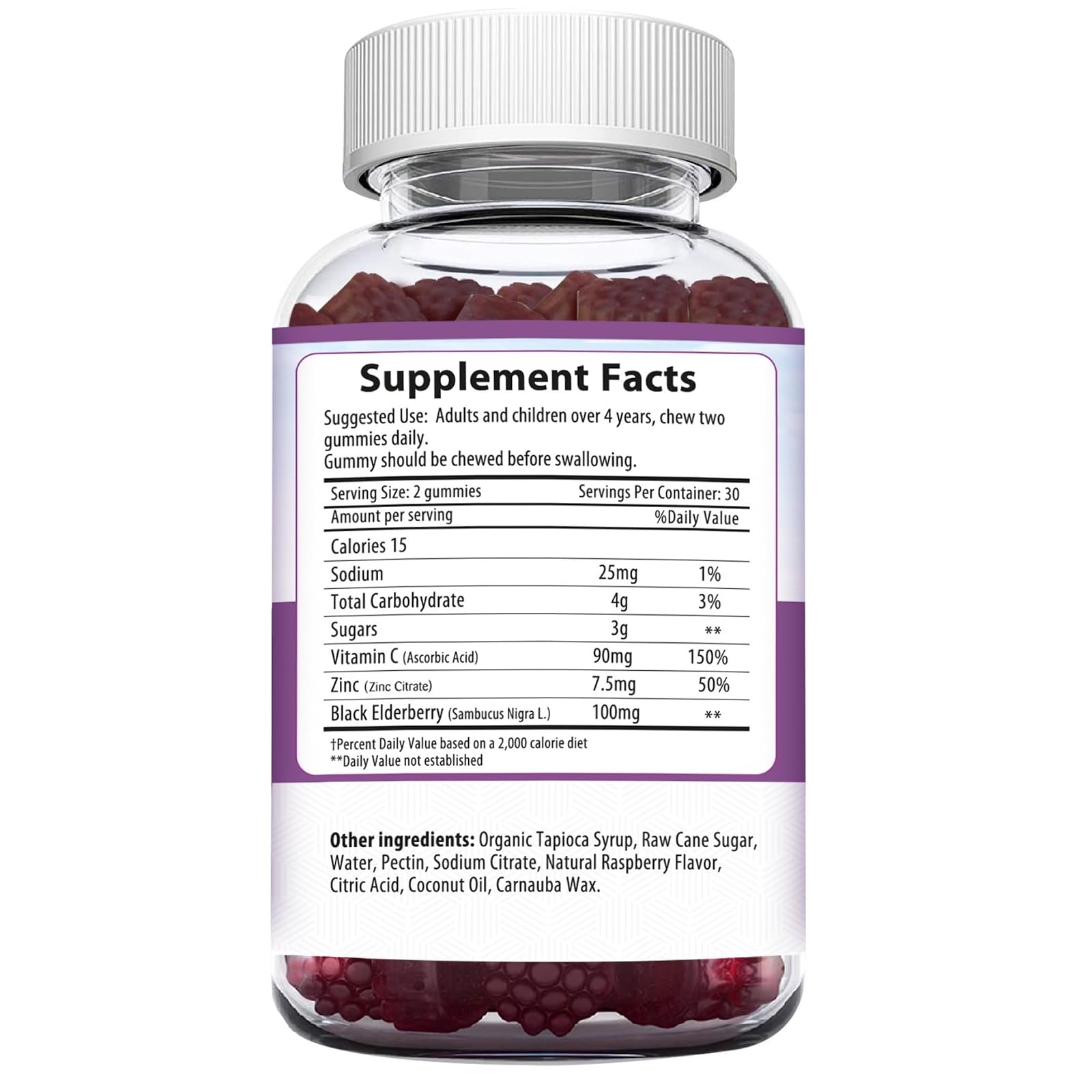 zinc enriched elderberry gummies for wellness