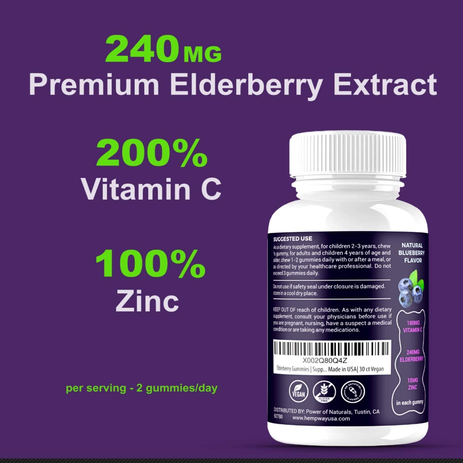 zinc enriched elderberry gummies