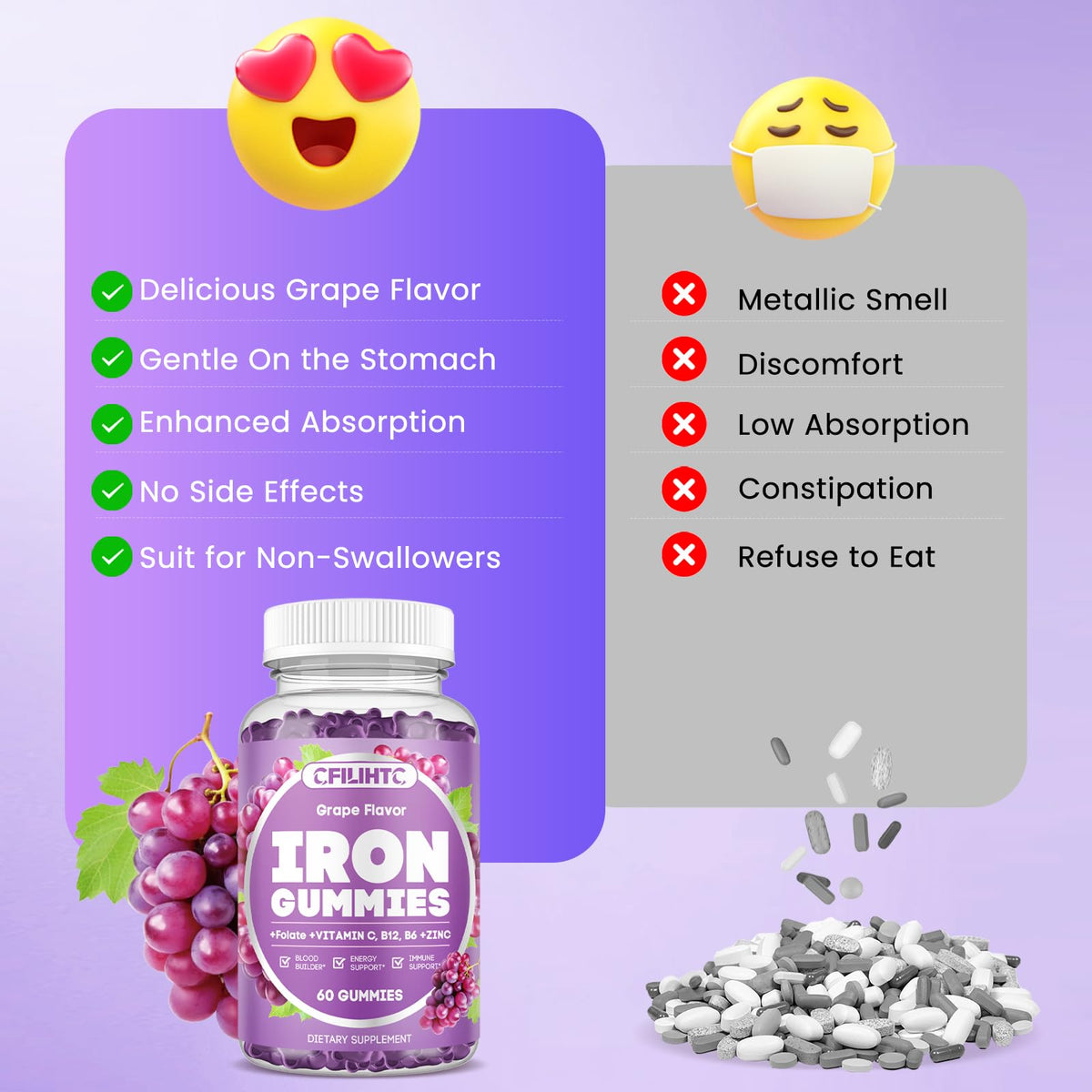 zinc enriched iron gummies for immunity