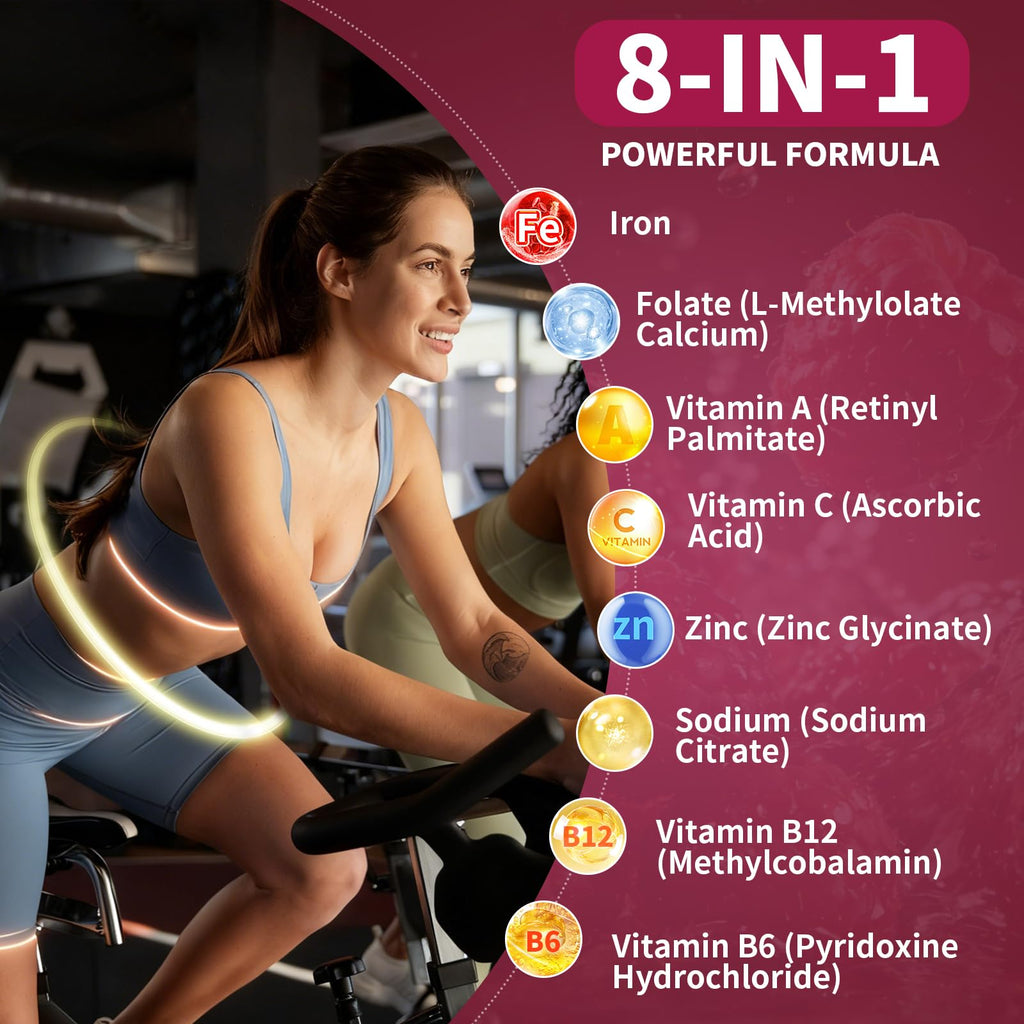 Zinc enriched iron supplement gummies