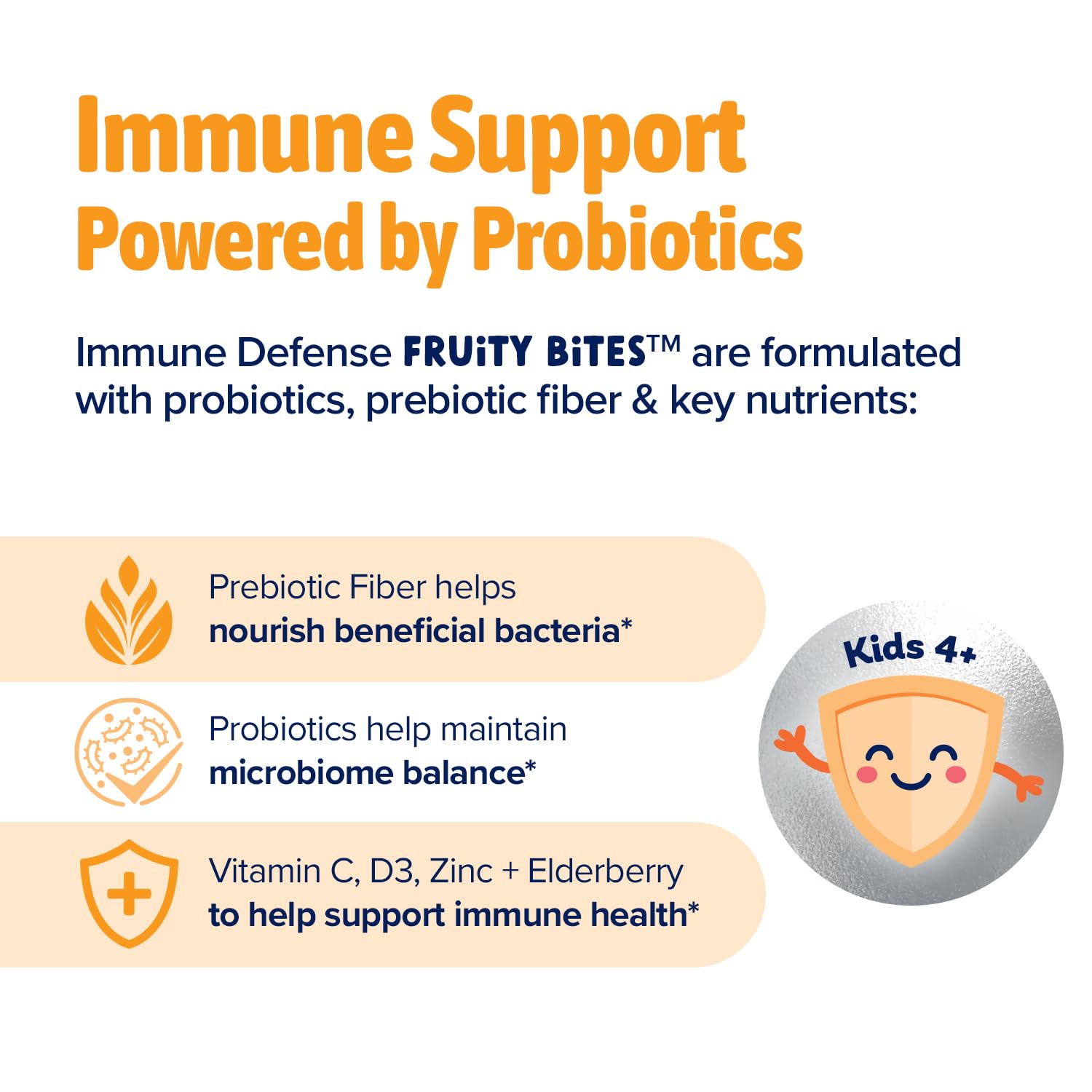 Zinc enriched kids immune gummies