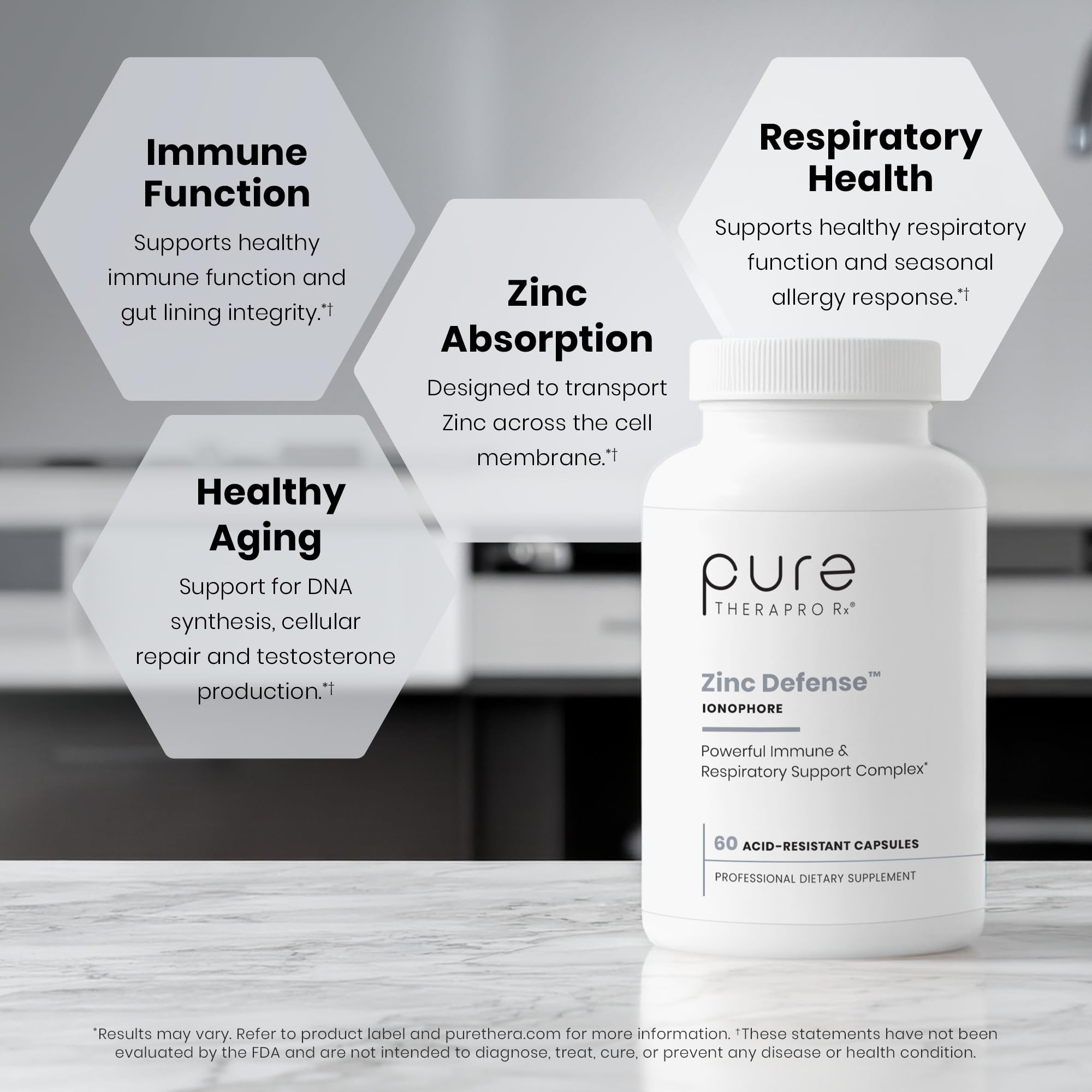Zinc for enhanced immune function