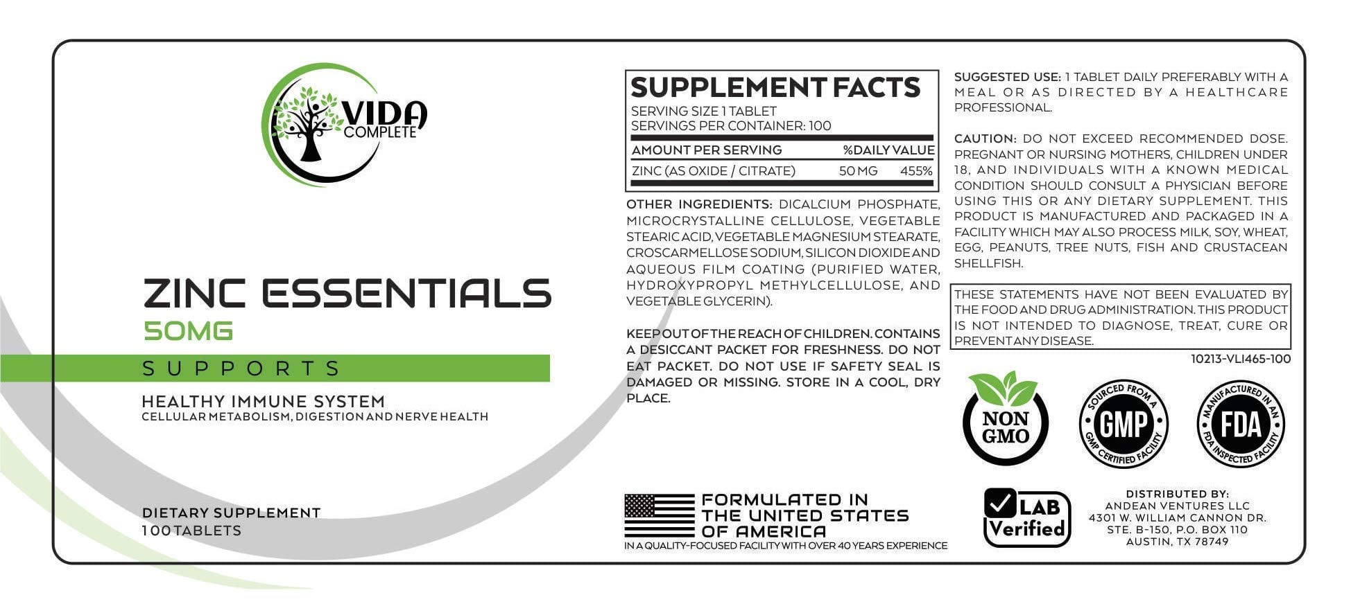 zinc for enhanced metabolic function