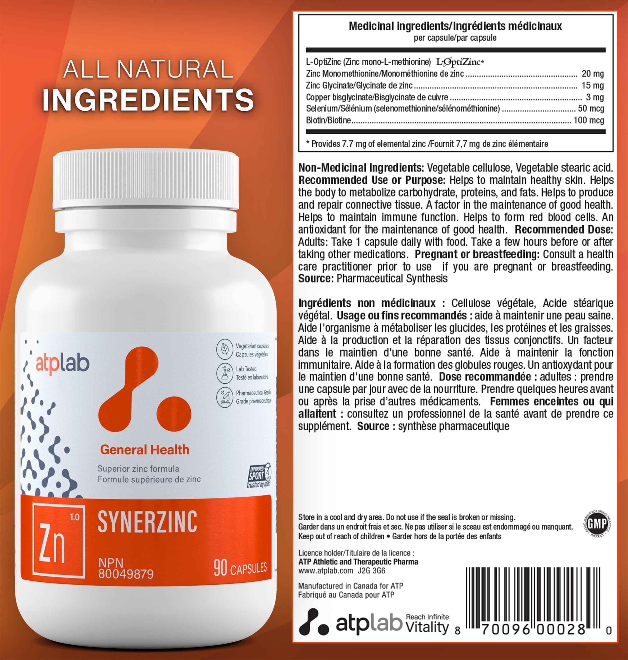 zinc for healthy immune function