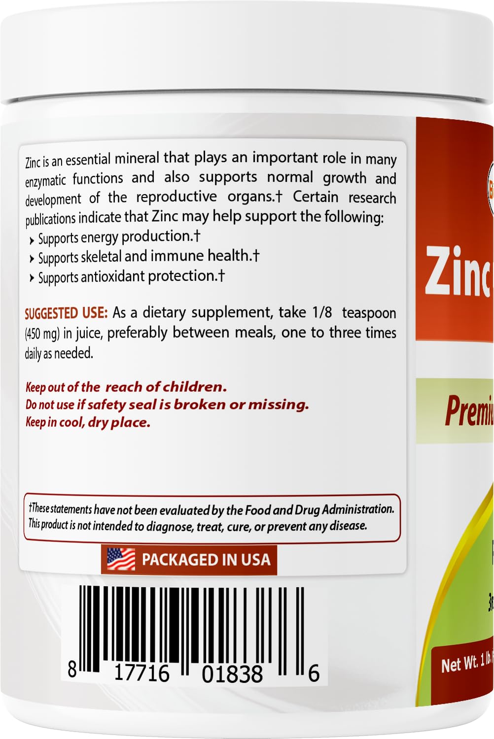 zinc for maintaining healthy skin