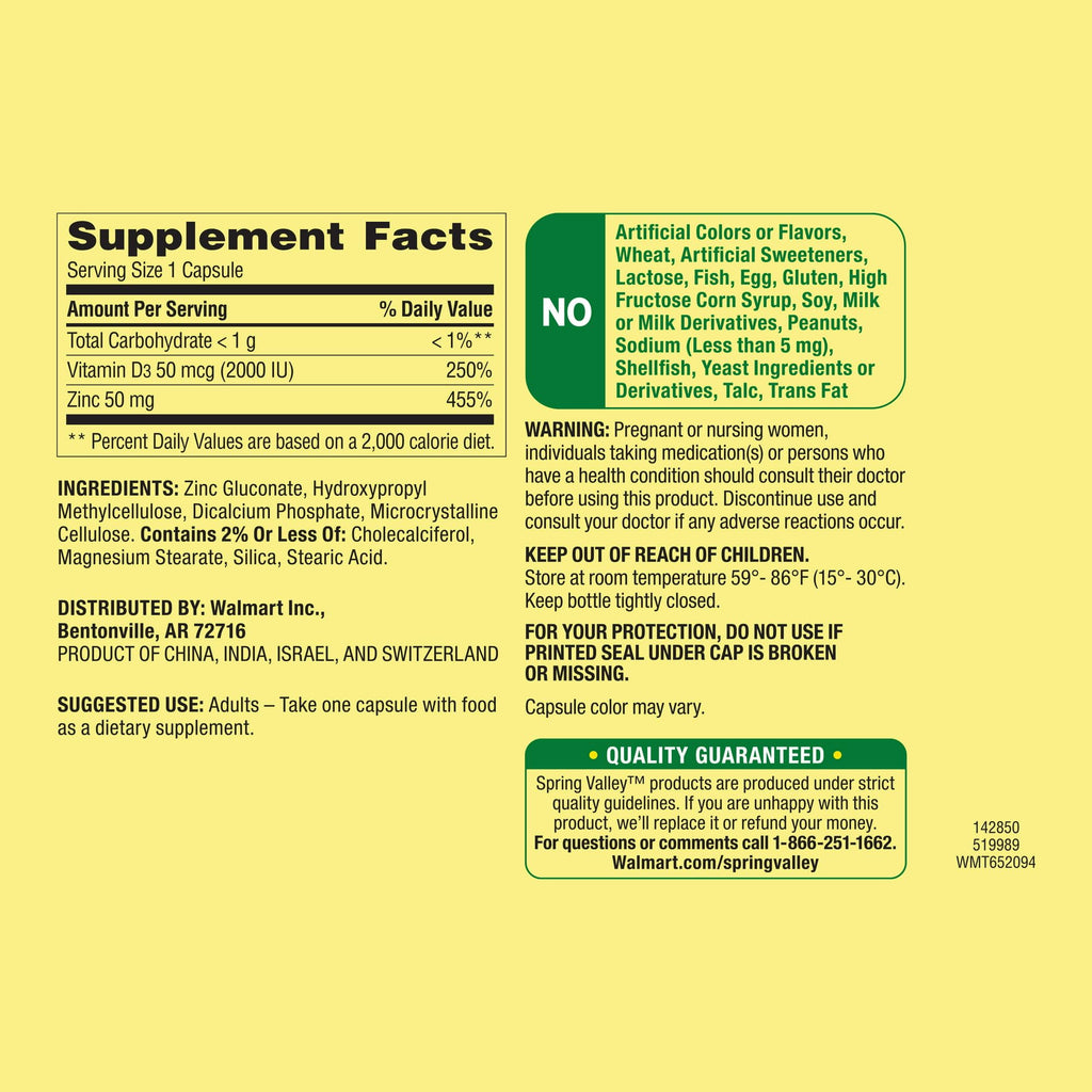Zinc for overall health benefits