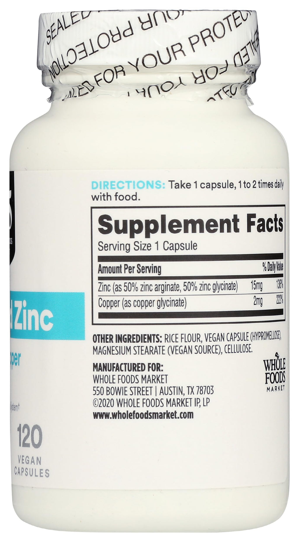 zinc for skin health support