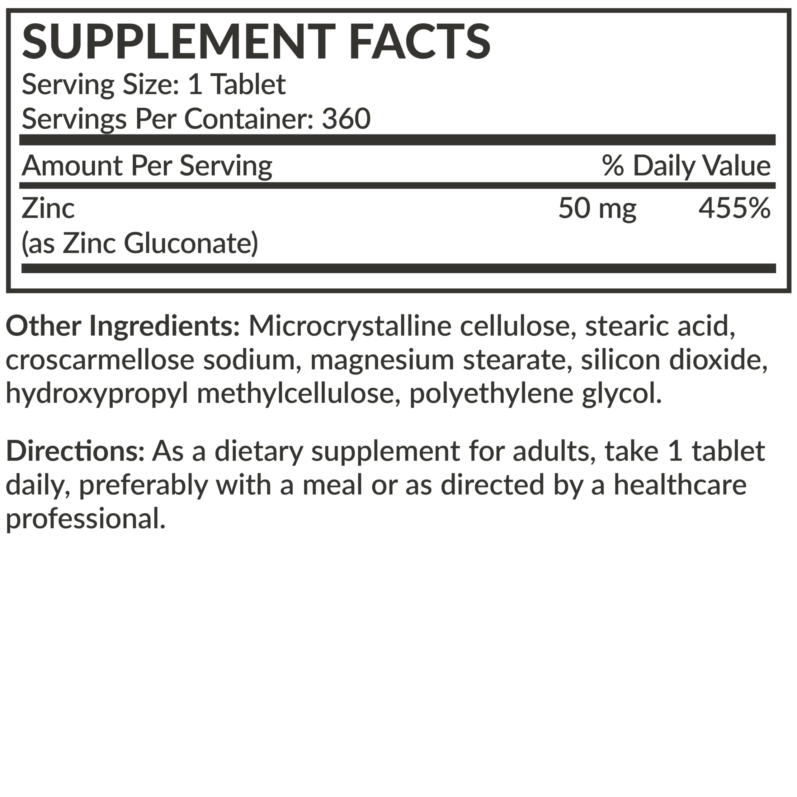 Zinc for supporting overall wellness