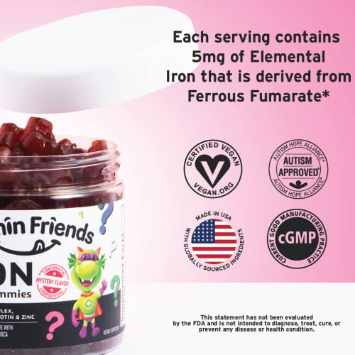 Zinc fortified kids iron gummies