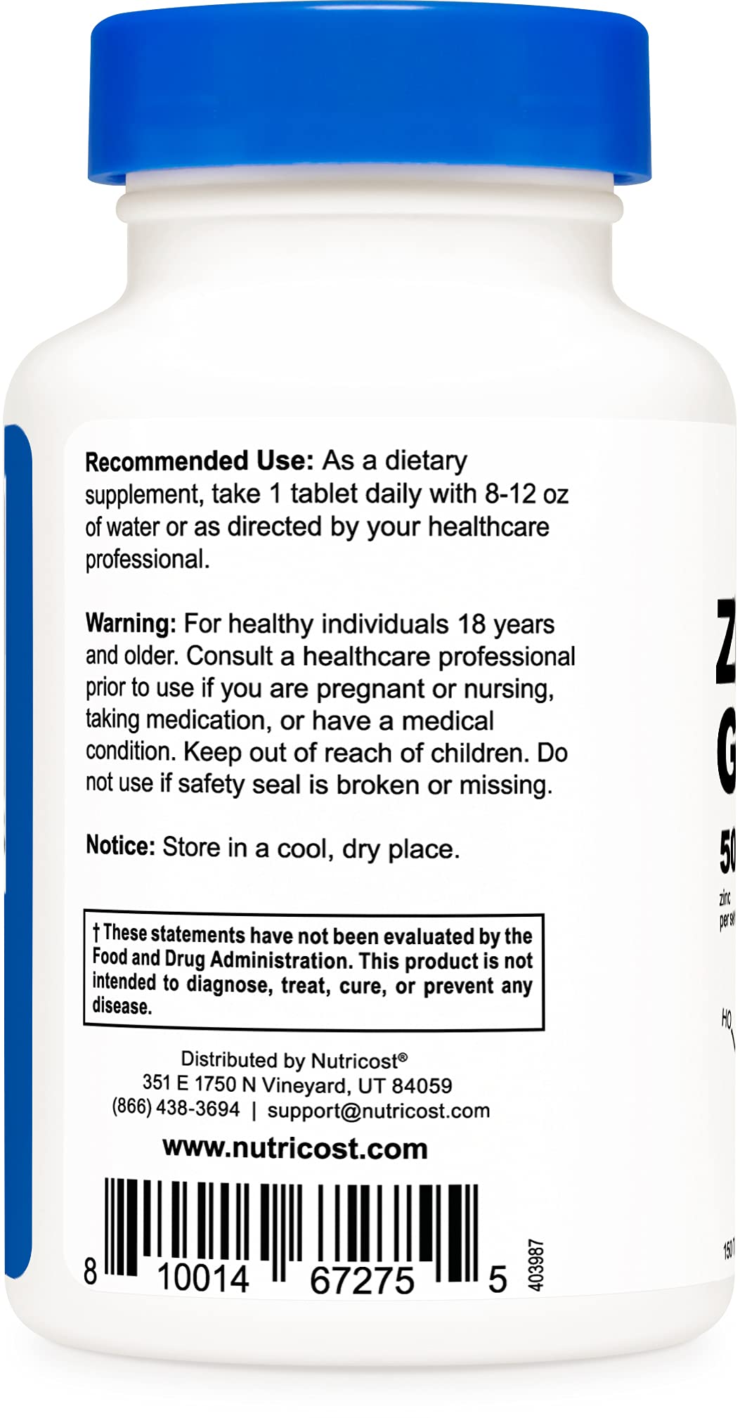 Zinc gluconate for immune support
