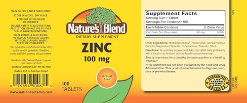 Zinc gluconate for immune system boost