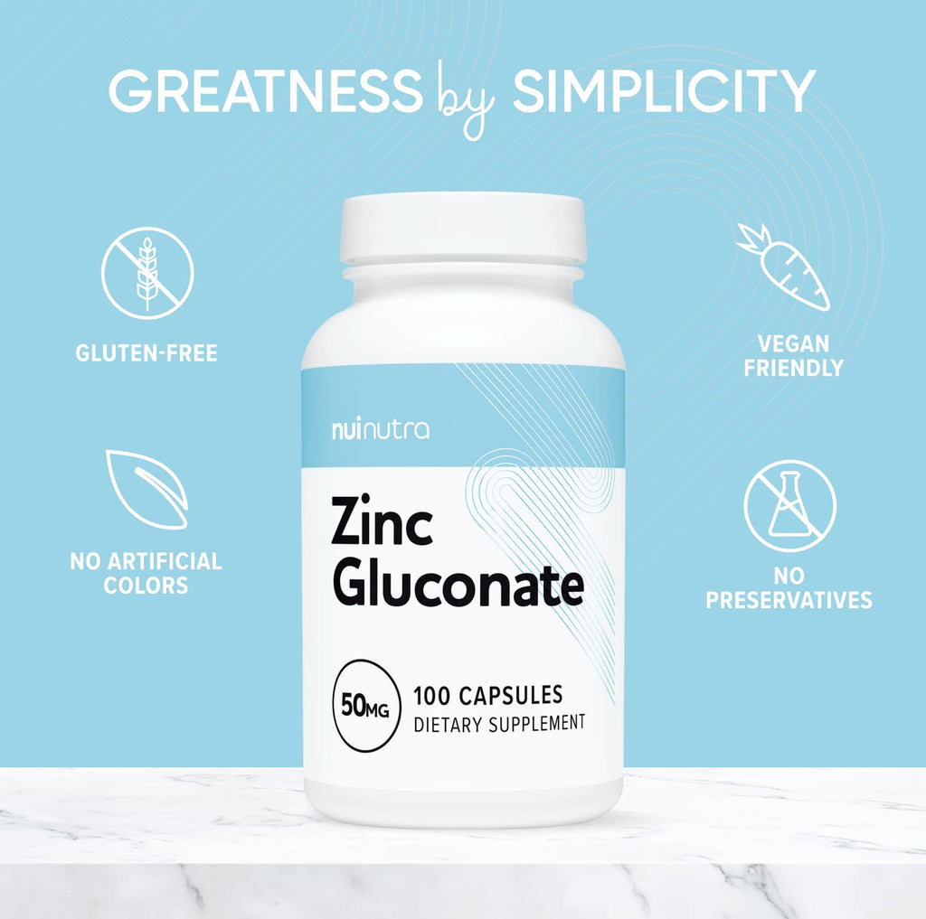 Zinc gluconate for optimal health