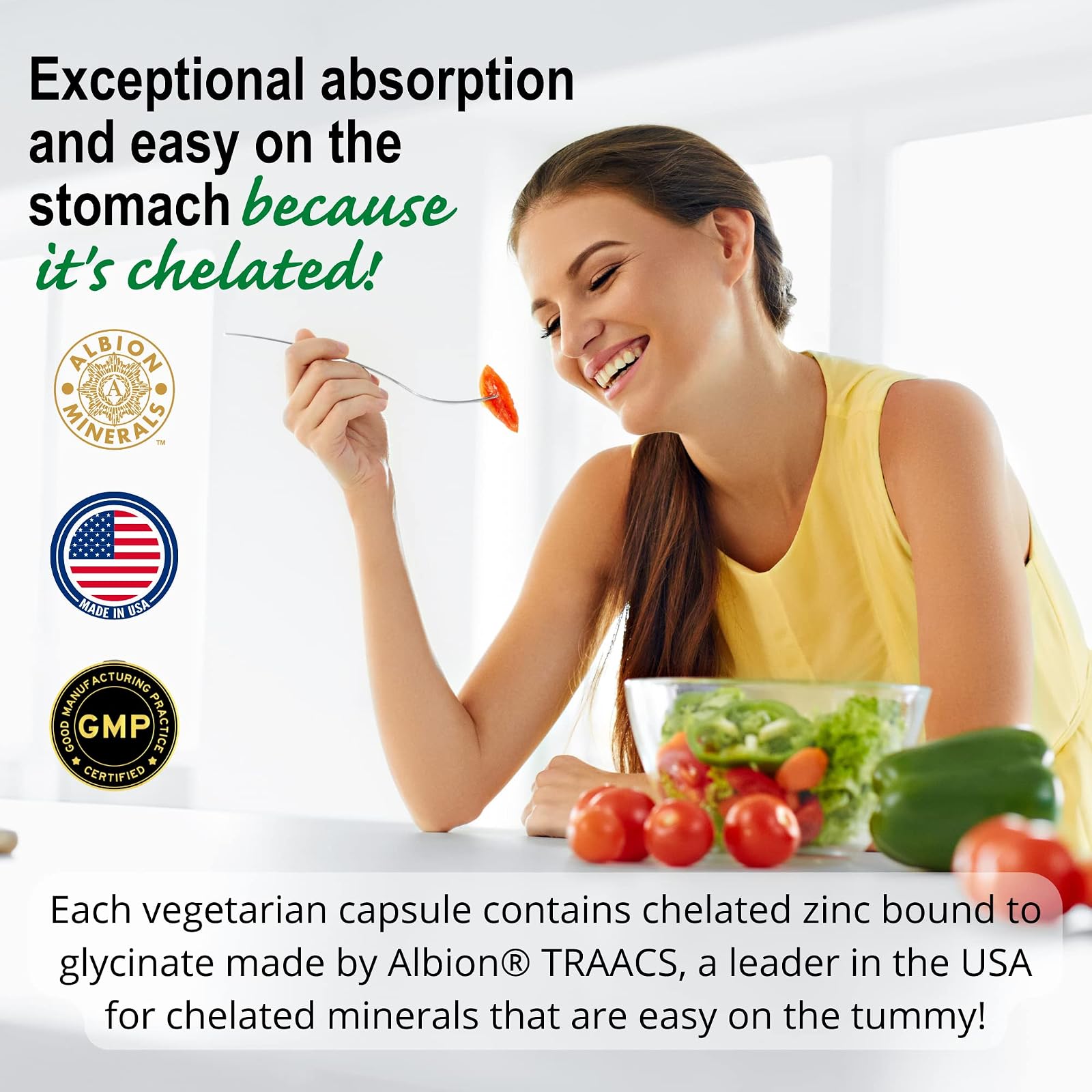 Zinc gluconate for skin health