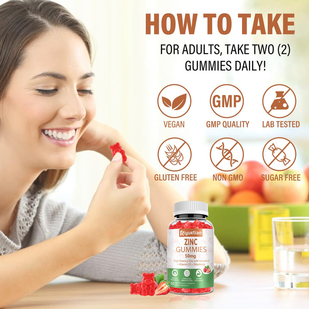 Zinc gummies 2 pack for family use