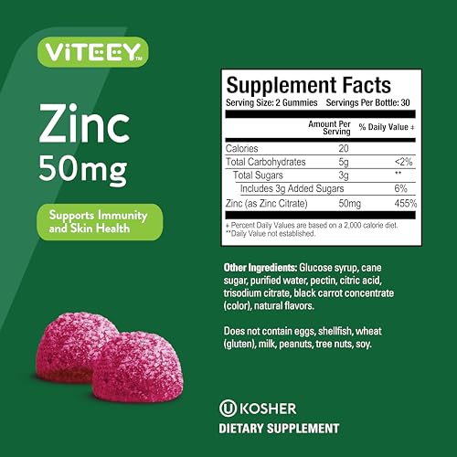 Zinc gummies for immune boost