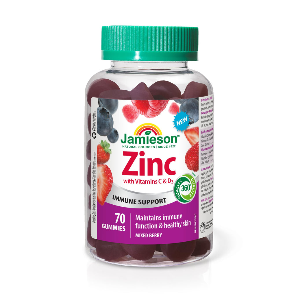 Zinc gummies for immune support