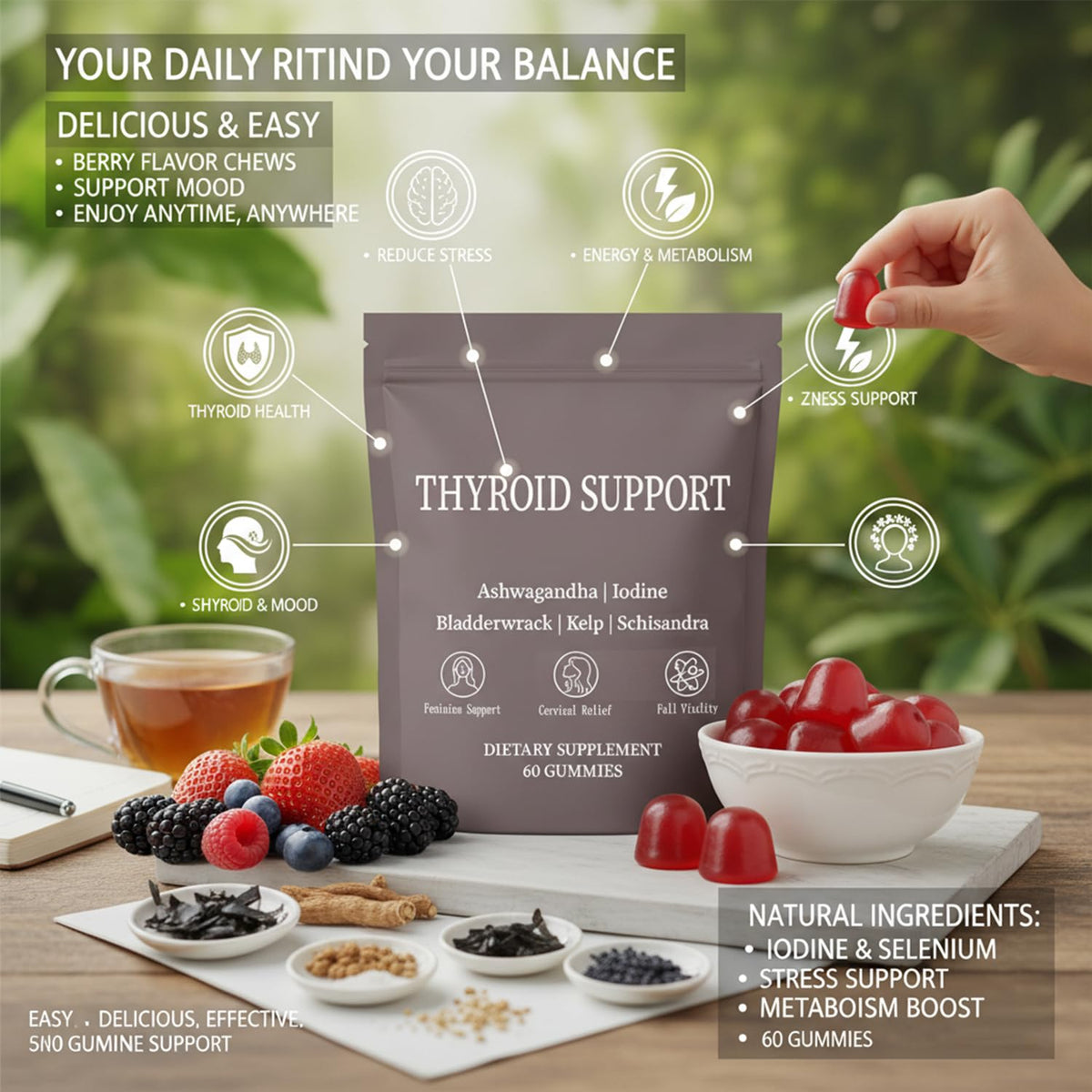 Zinc gummies for immune support