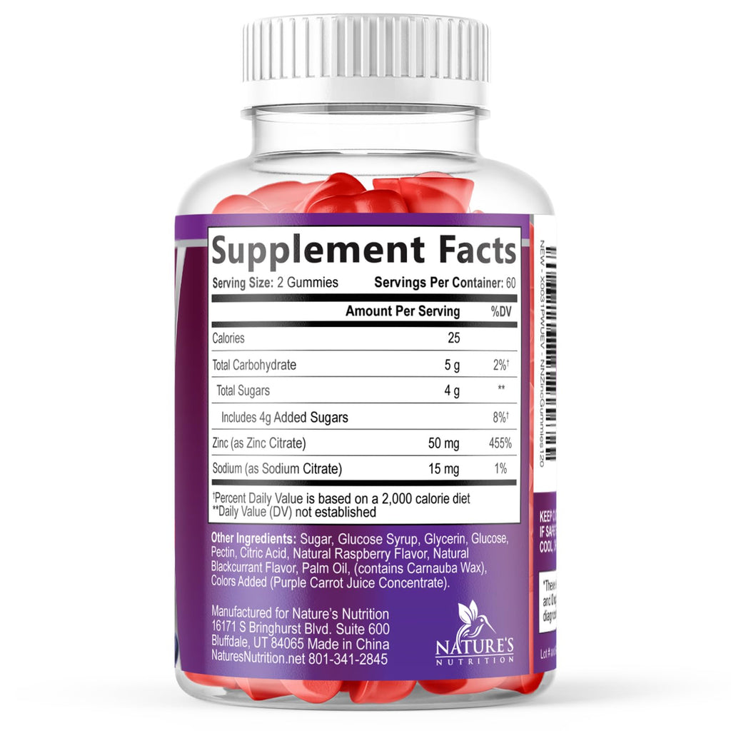 zinc gummies with antioxidant properties