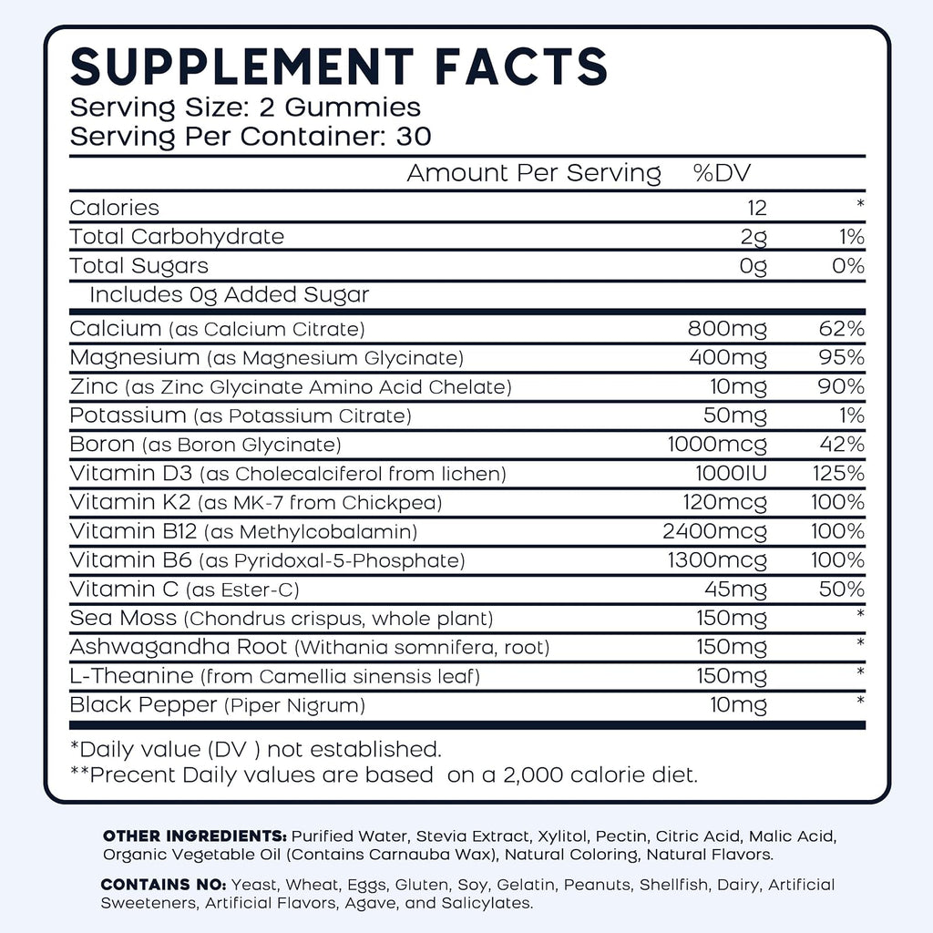 zinc gummies with calcium for immune boost