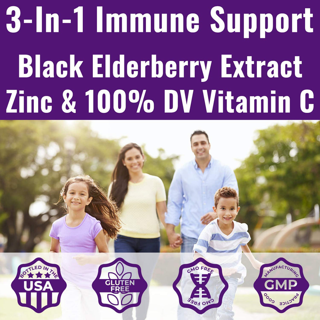 Zinc-infused elderberry gummies for wellness