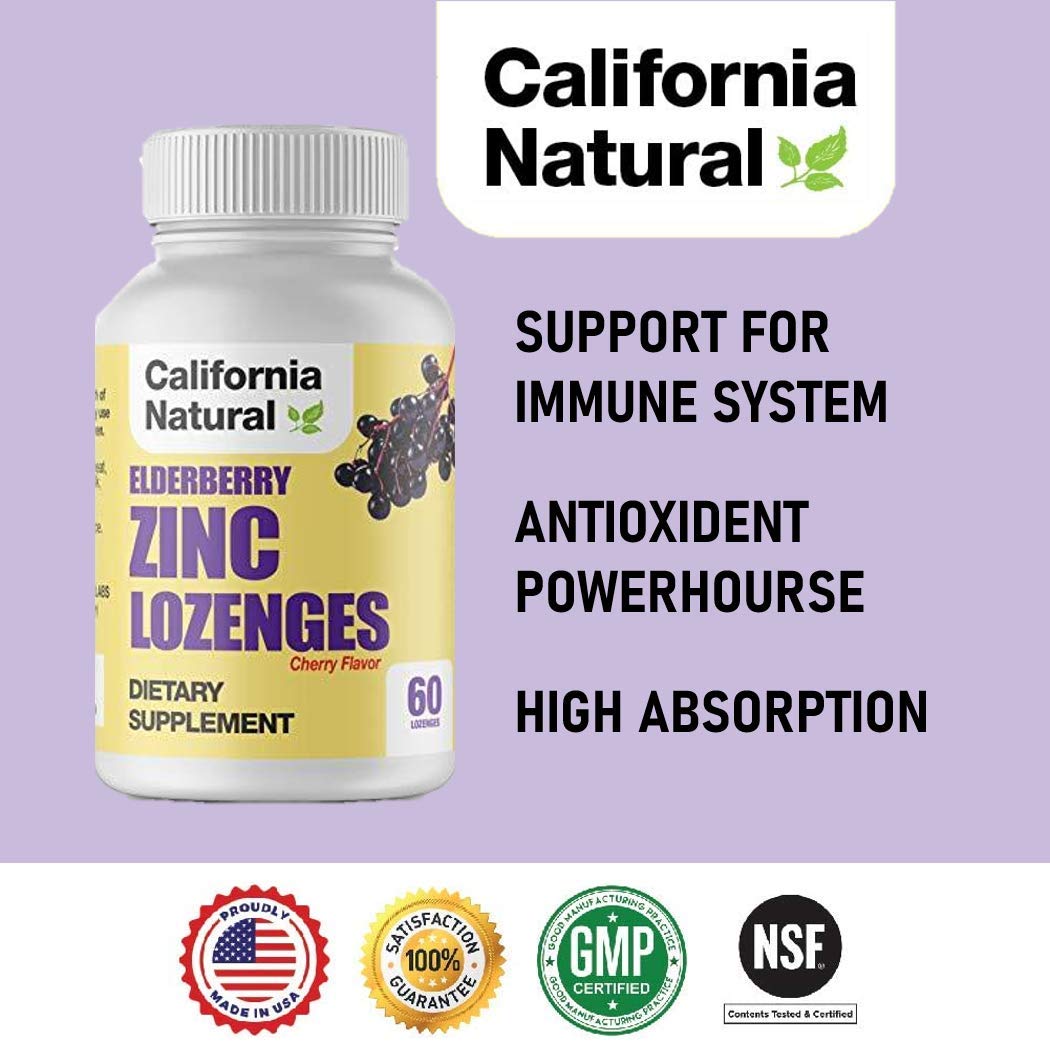 Zinc-infused elderberry lozenges for wellness