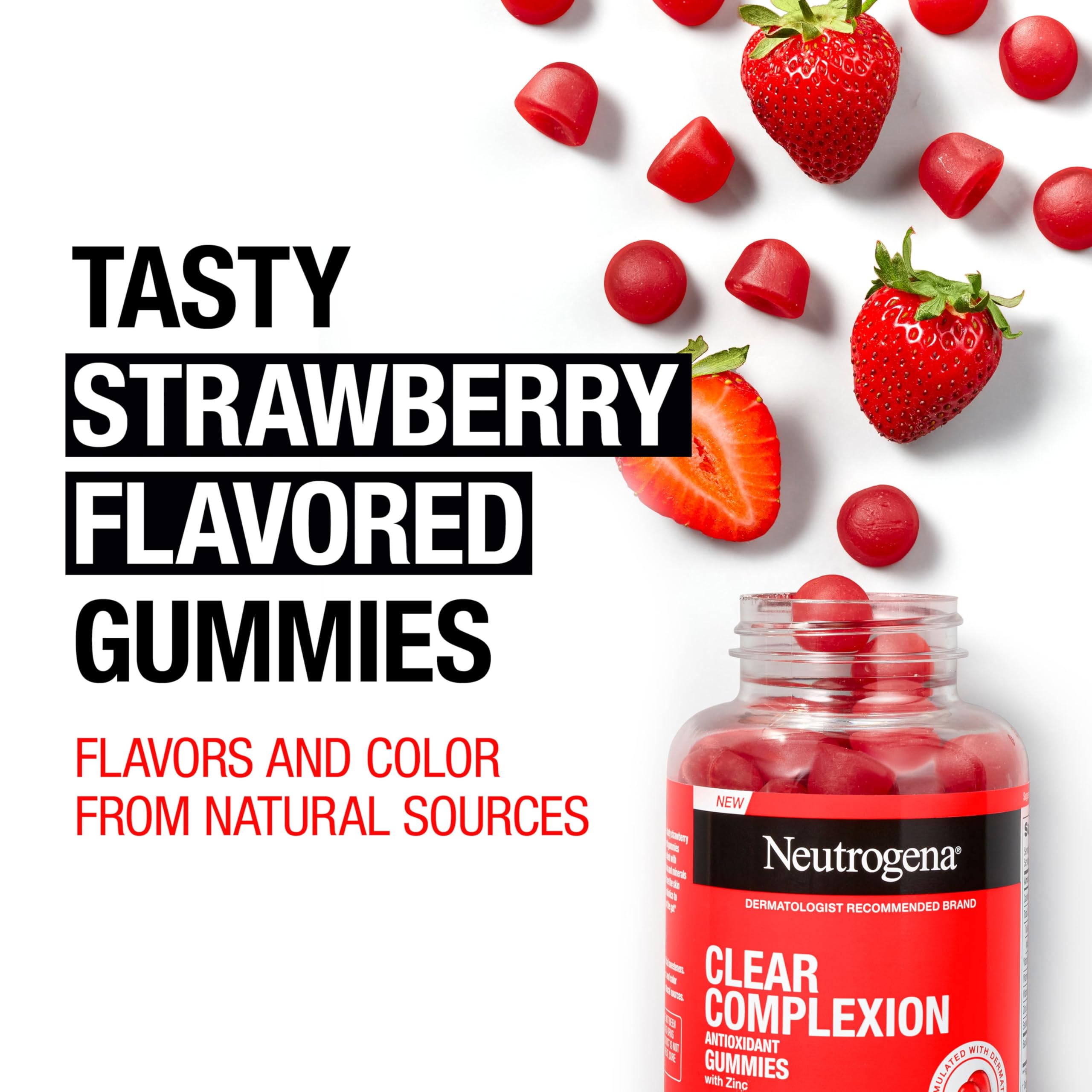 Zinc-infused gummies for healthy complexion