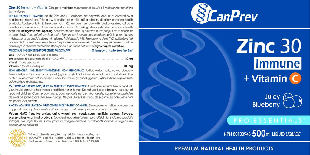 Zinc liquid for immune health