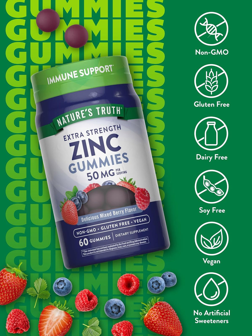 Zinc lozenges for cold support