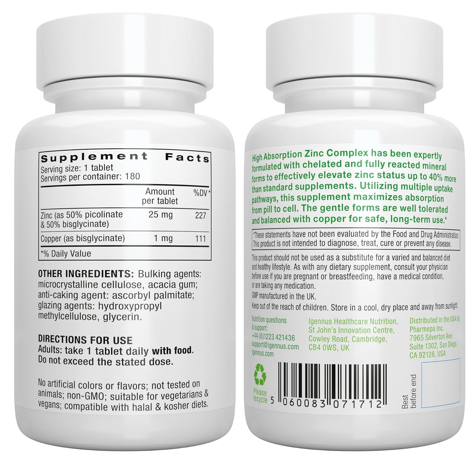 Zinc lozenges for cold support