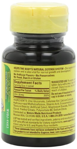 Zinc lozenges for cold support