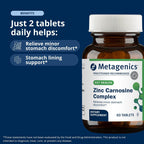 Zinc lozenges for digestive health