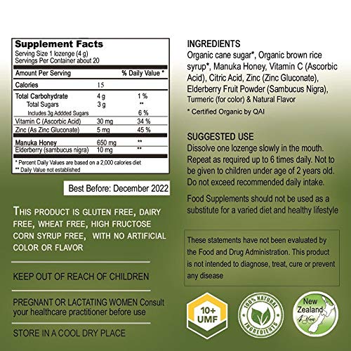 Zinc lozenges for immune support